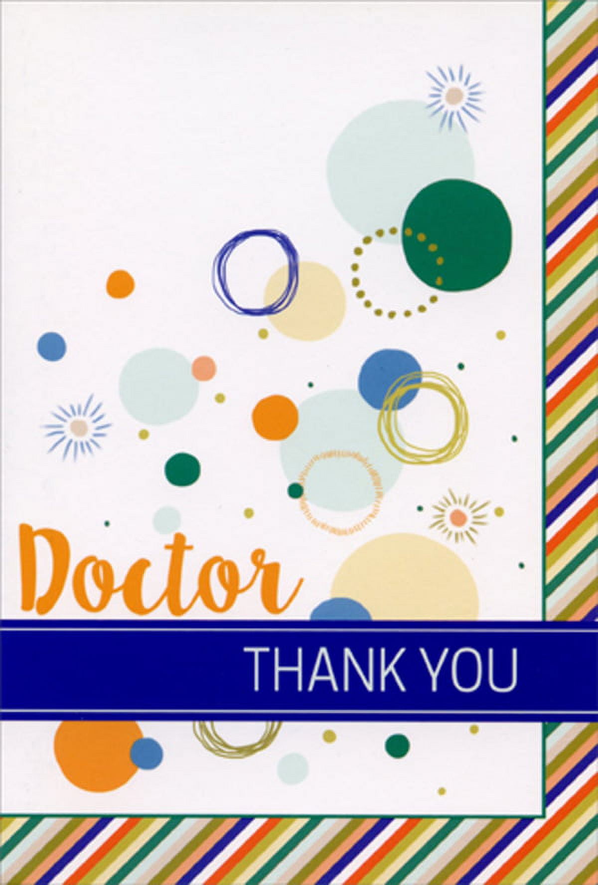 Pictura Doctor Thank You Circles with Striped Border Doctor's Day Card ...