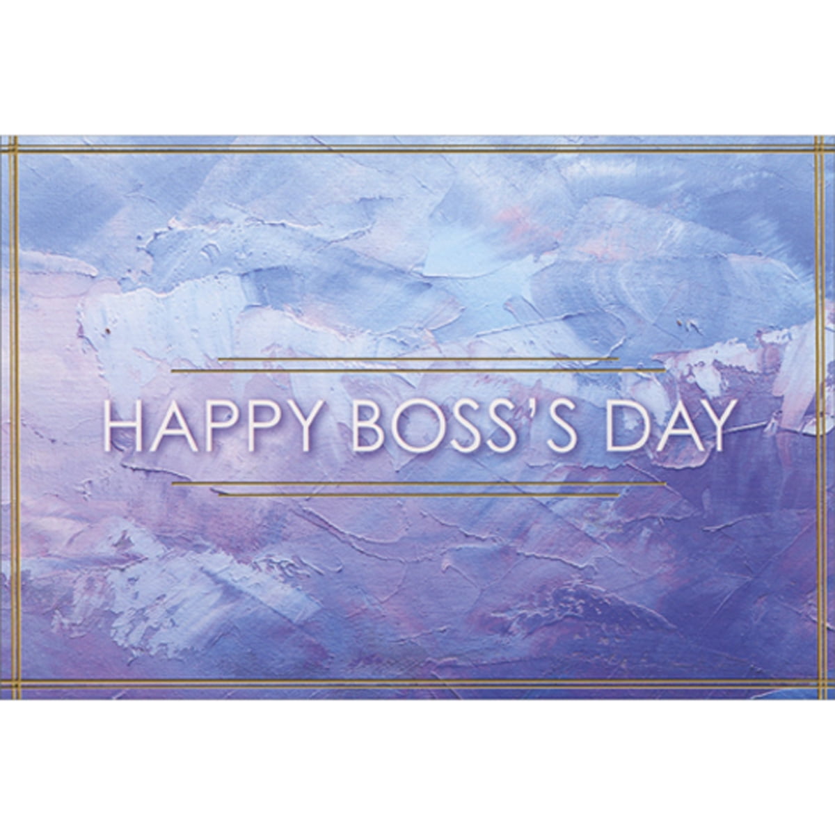 Pictura Happy Boss's Day on Blue and Purple Painting Boss's Day Card ...