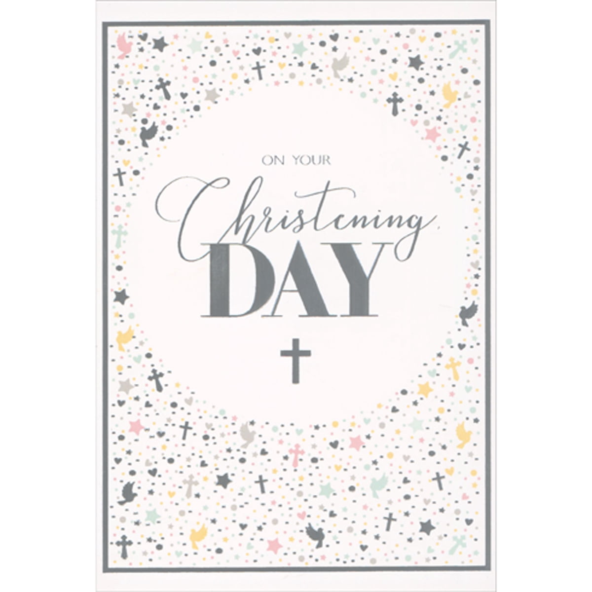 Pictura On Your Christening Day: Silver, Yellow, Blue, and Pink Baptism ...