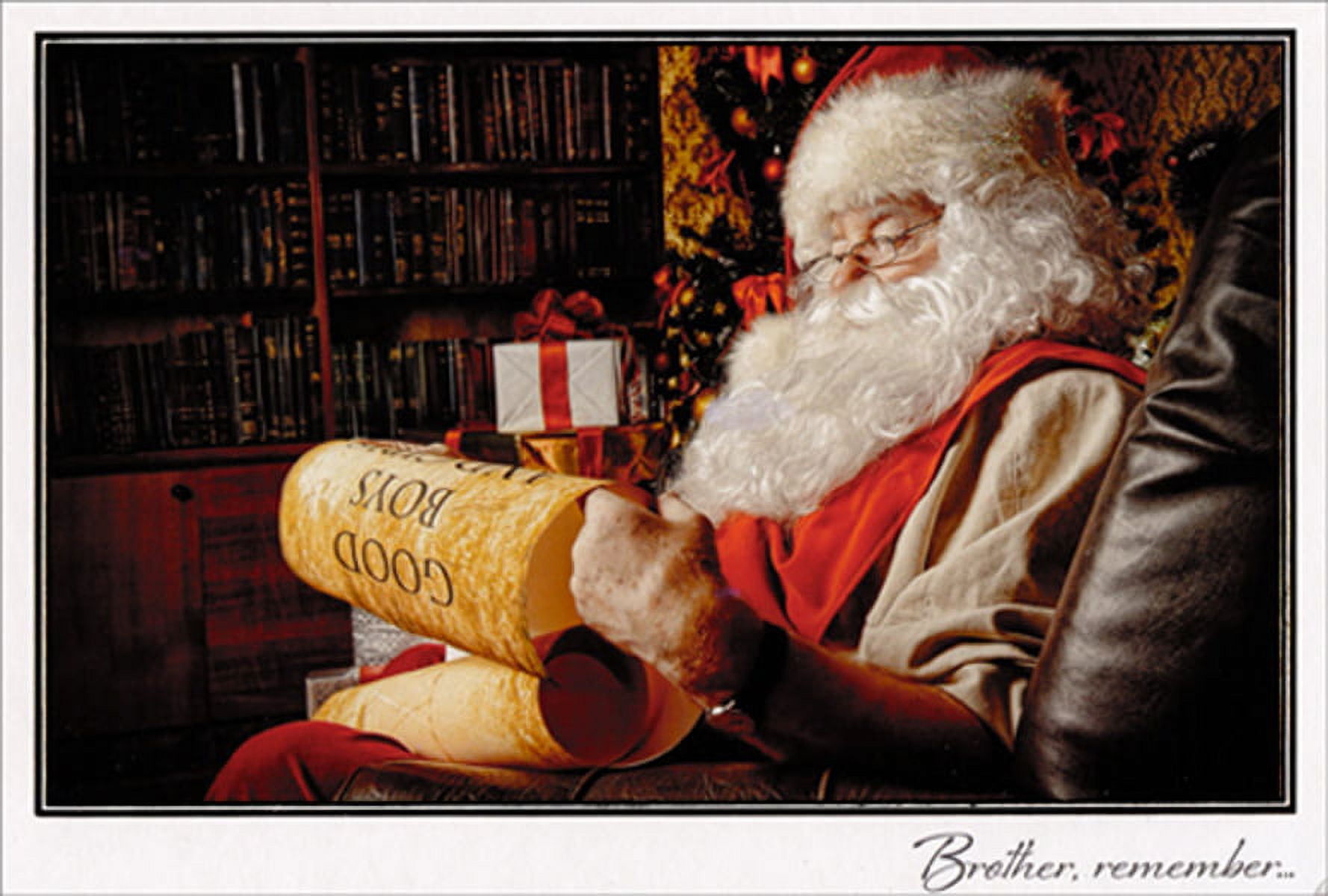 Pictura Santa Reading List of Good Boys and Girls Brother Christmas ...