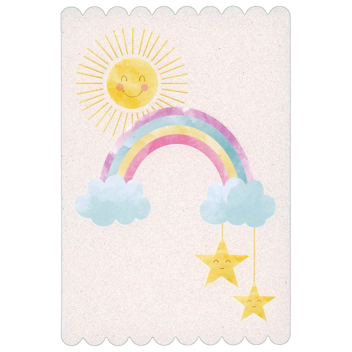 Pictura Smiling Sun and Two Stars Dangling from Pastel Rainbow and ...