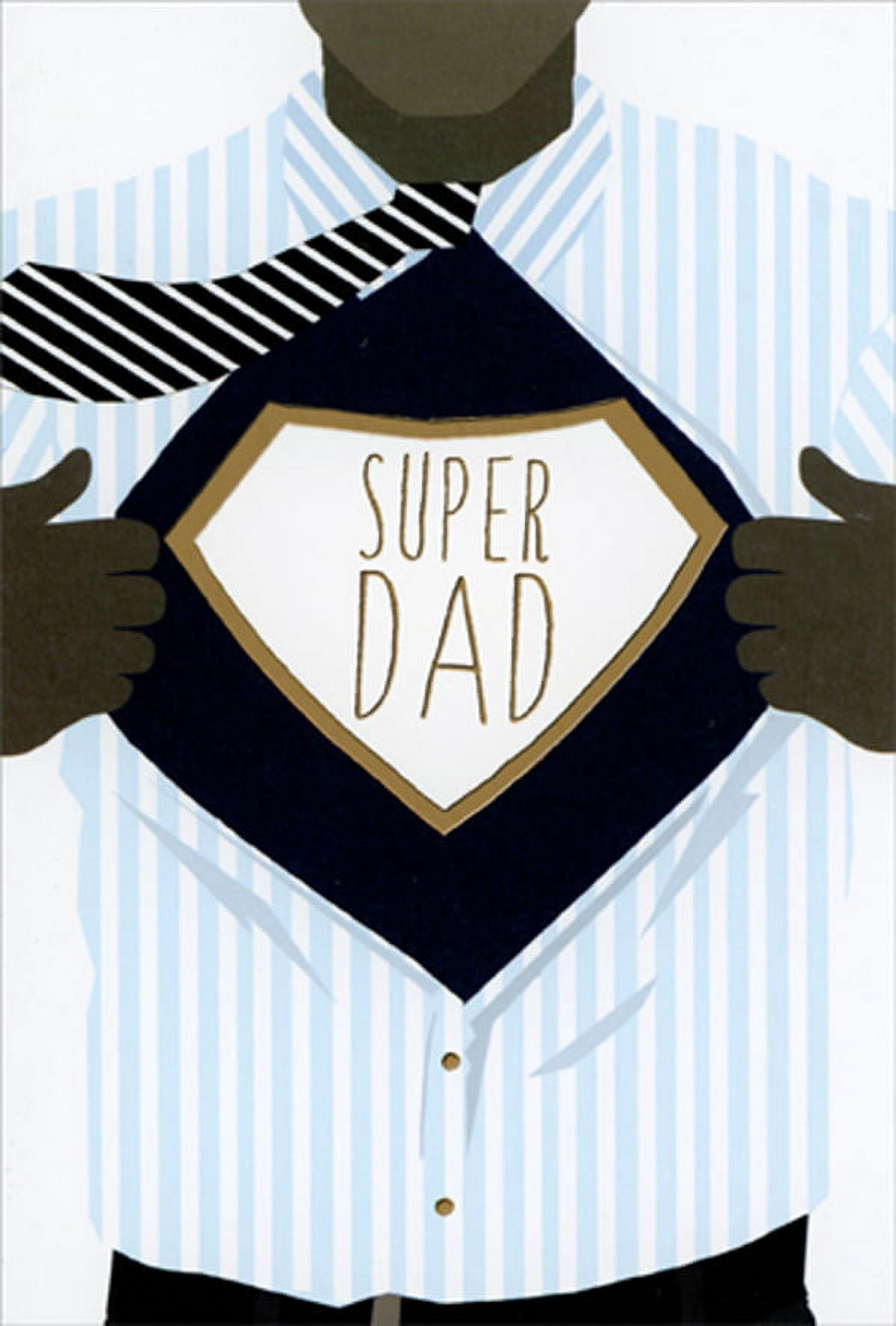 Pictura Super Dad Uniform Under Shirt and Tie Father's Day Card for Dad ...