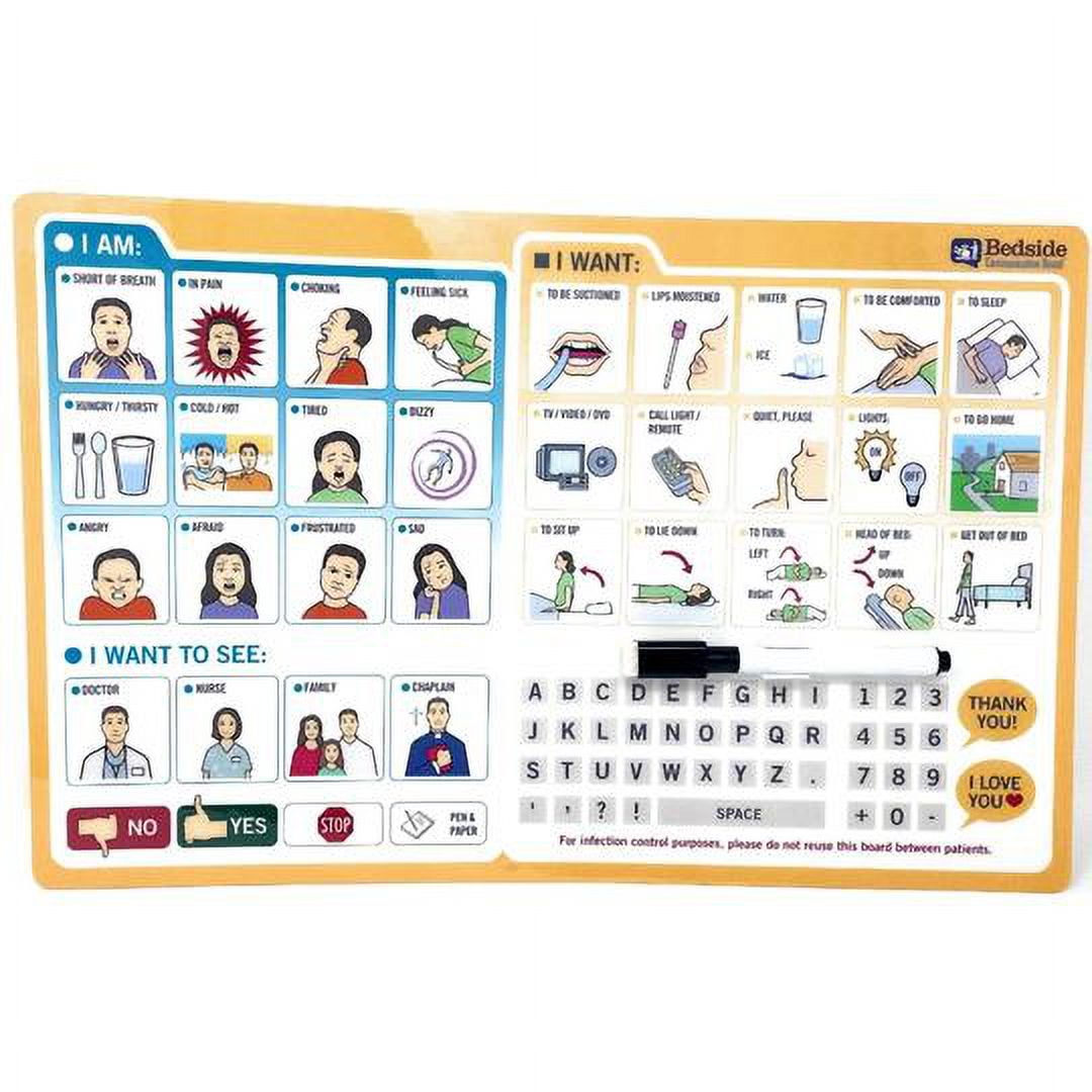Picture Communication Board for Non-Verbal Patients | English - Walmart.com