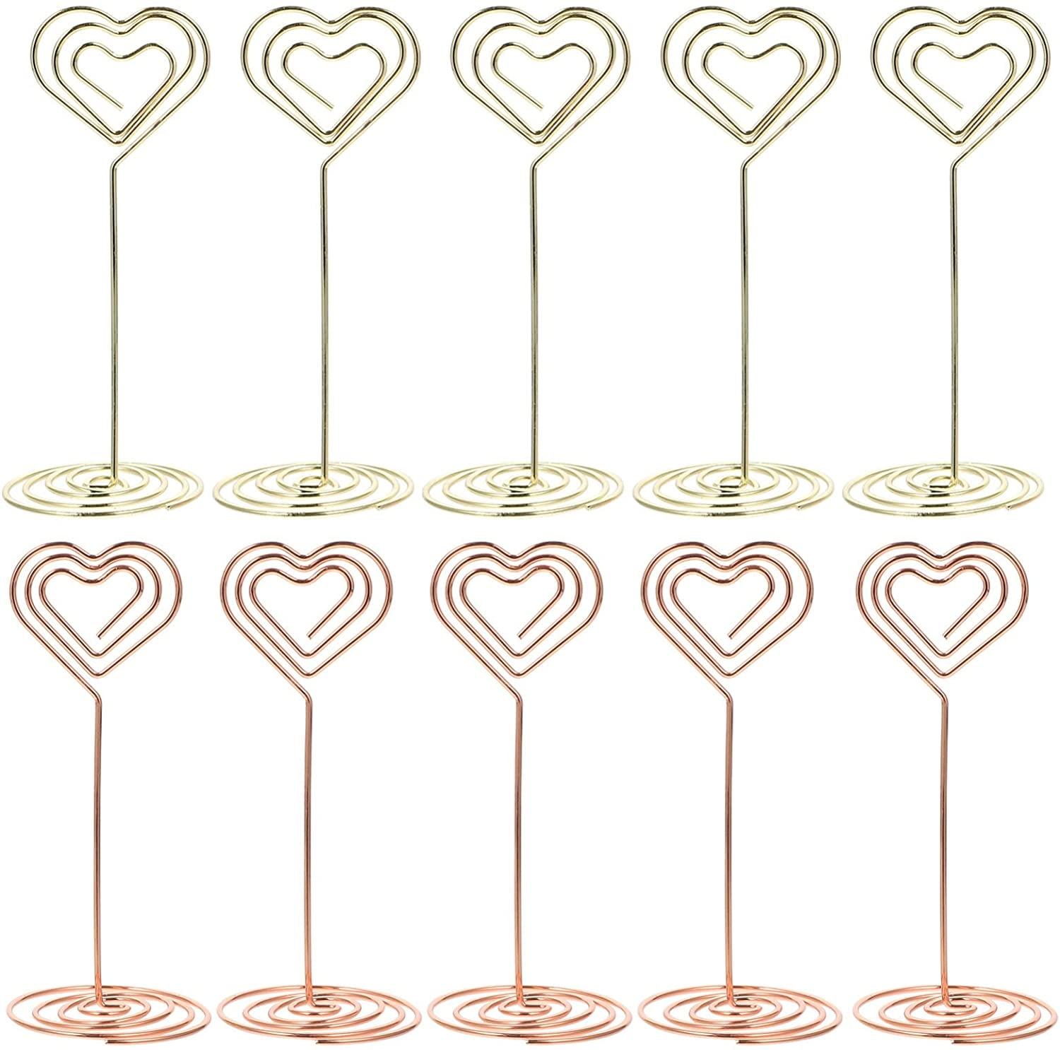 Picture Easel Stand 10pcs Heart Design Table Number Clips Memo Place ...