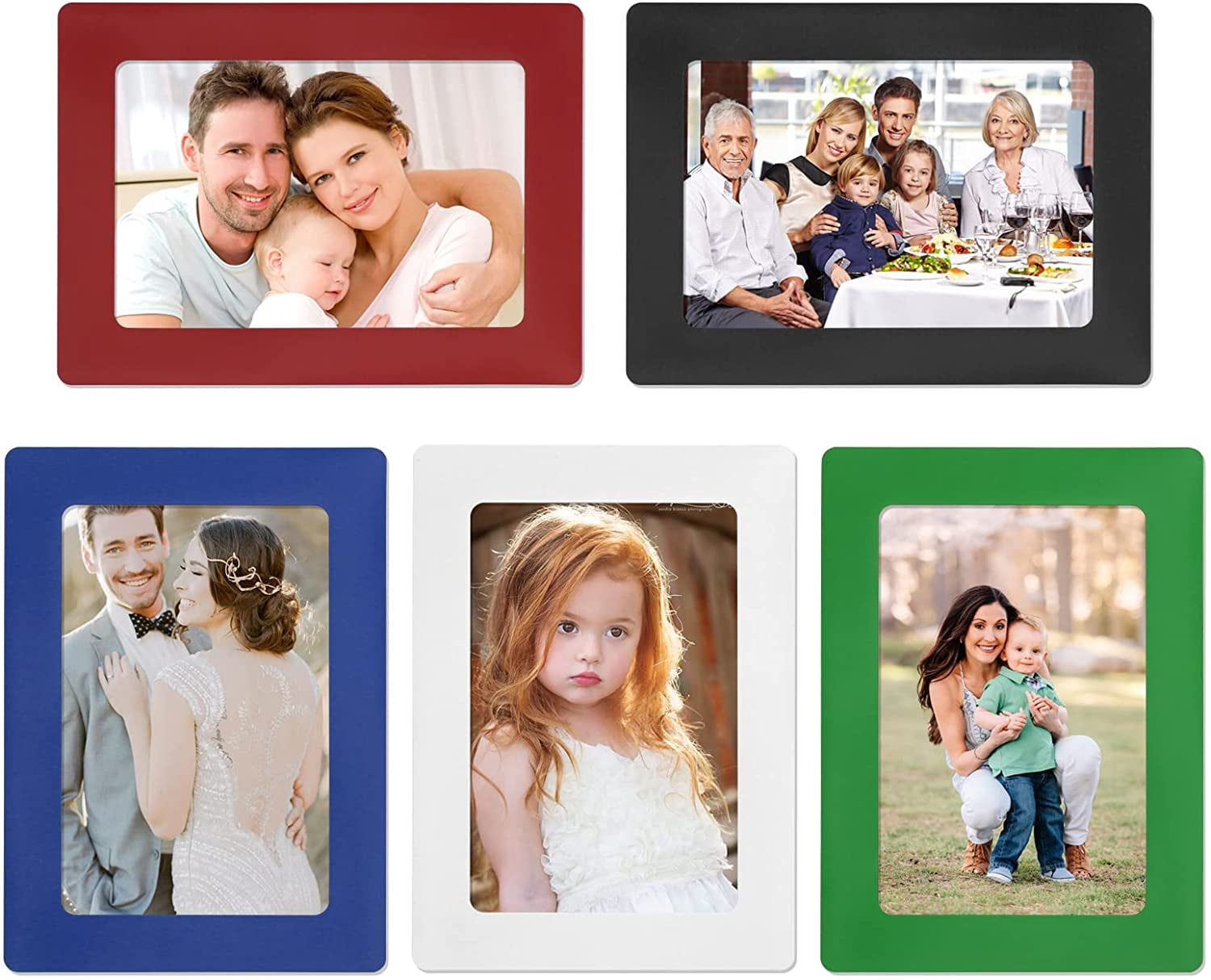 Picture Frame 4x6, 5 Pack Magnetic Photo Frames for Refrigerator ...