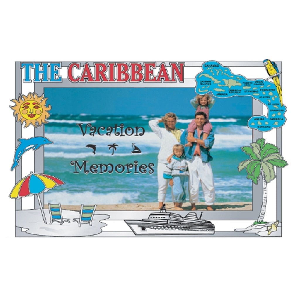 Picture Frame Caribbean Souvenir Gift Heavy Duty Pewter 4 x 6 Caribbean ...