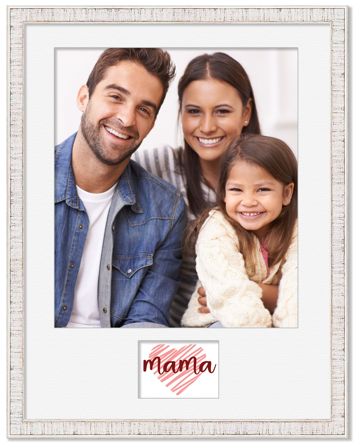 Picture Frame Gift for Mom - Mama Heart Art Print with 8x8 Photo ...