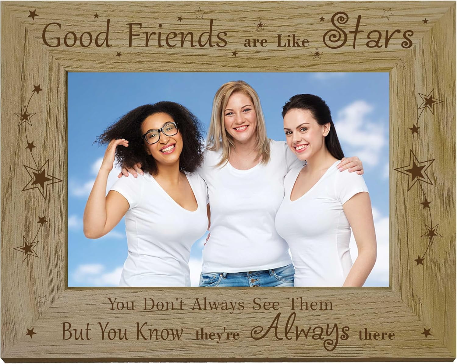 Picture Frame Good Friends are Like Stars Wood Photo Frames Engraved ... Picture Frame Good Friends are Like Stars Wood Photo Frames Engraved ...