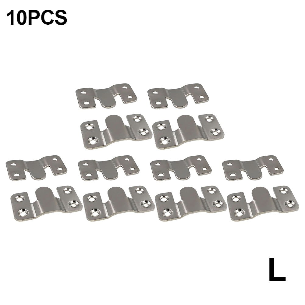 Picture Frame Keyhole Hanger 10Pcs Cold Rolled Steel Wall Hook Z Clip ...