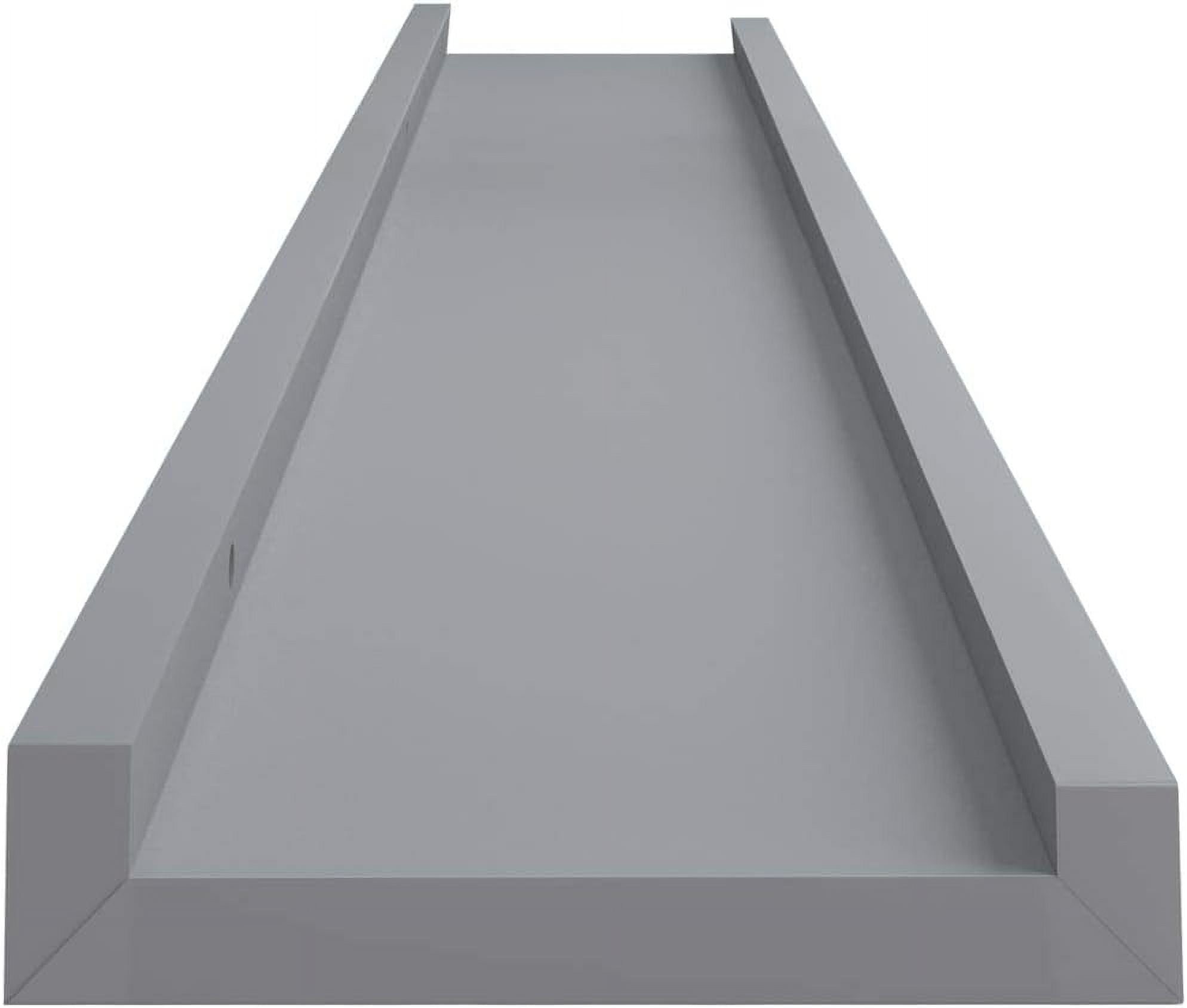 Picture Frame Ledge Shelves 2 pcs Gray 31.5"x3.5"x1.2" MDF,Picture ...