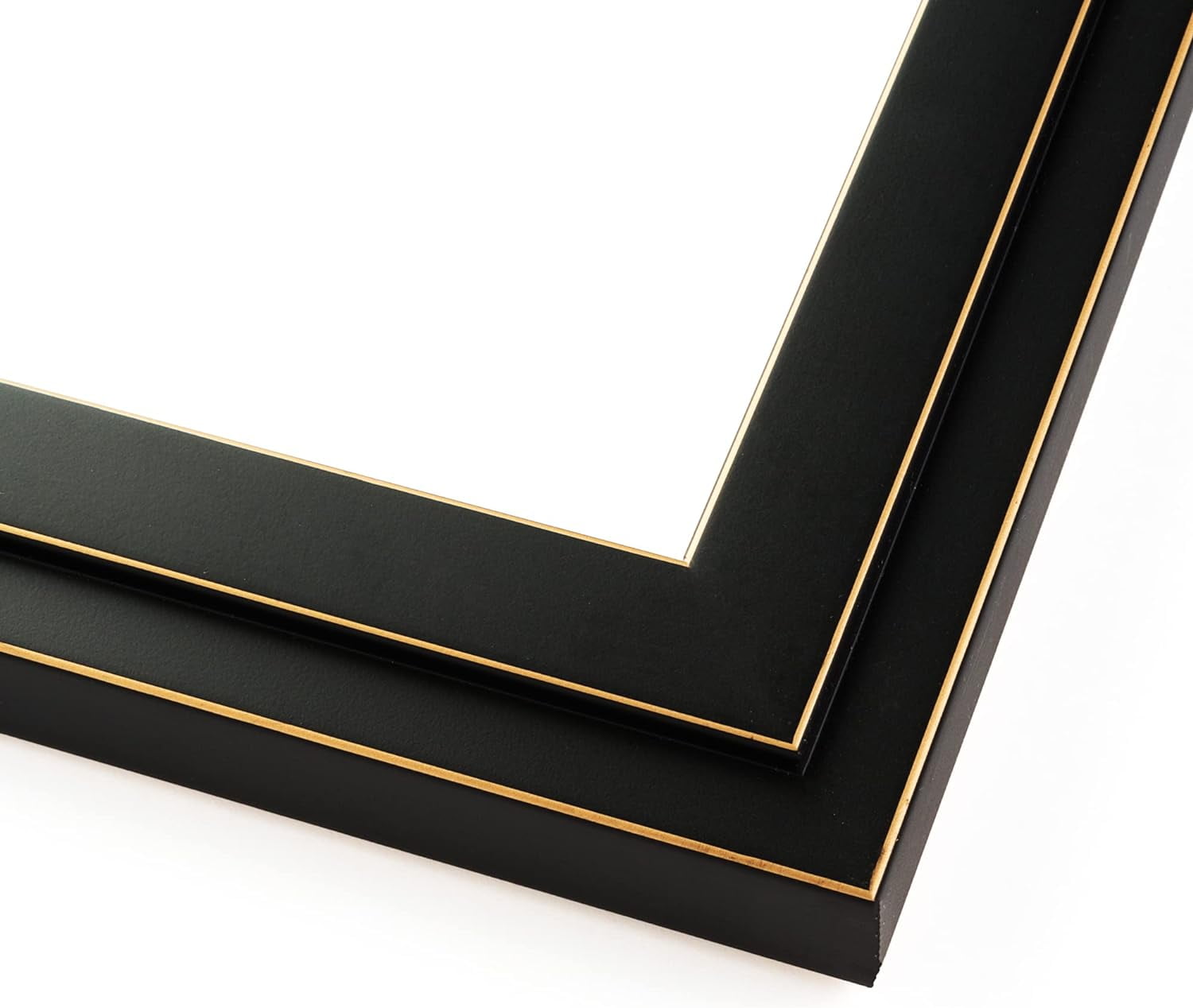 Picture Frame Moulding (Wood) 100Ft Bundle - Contemporary Black Finish ...