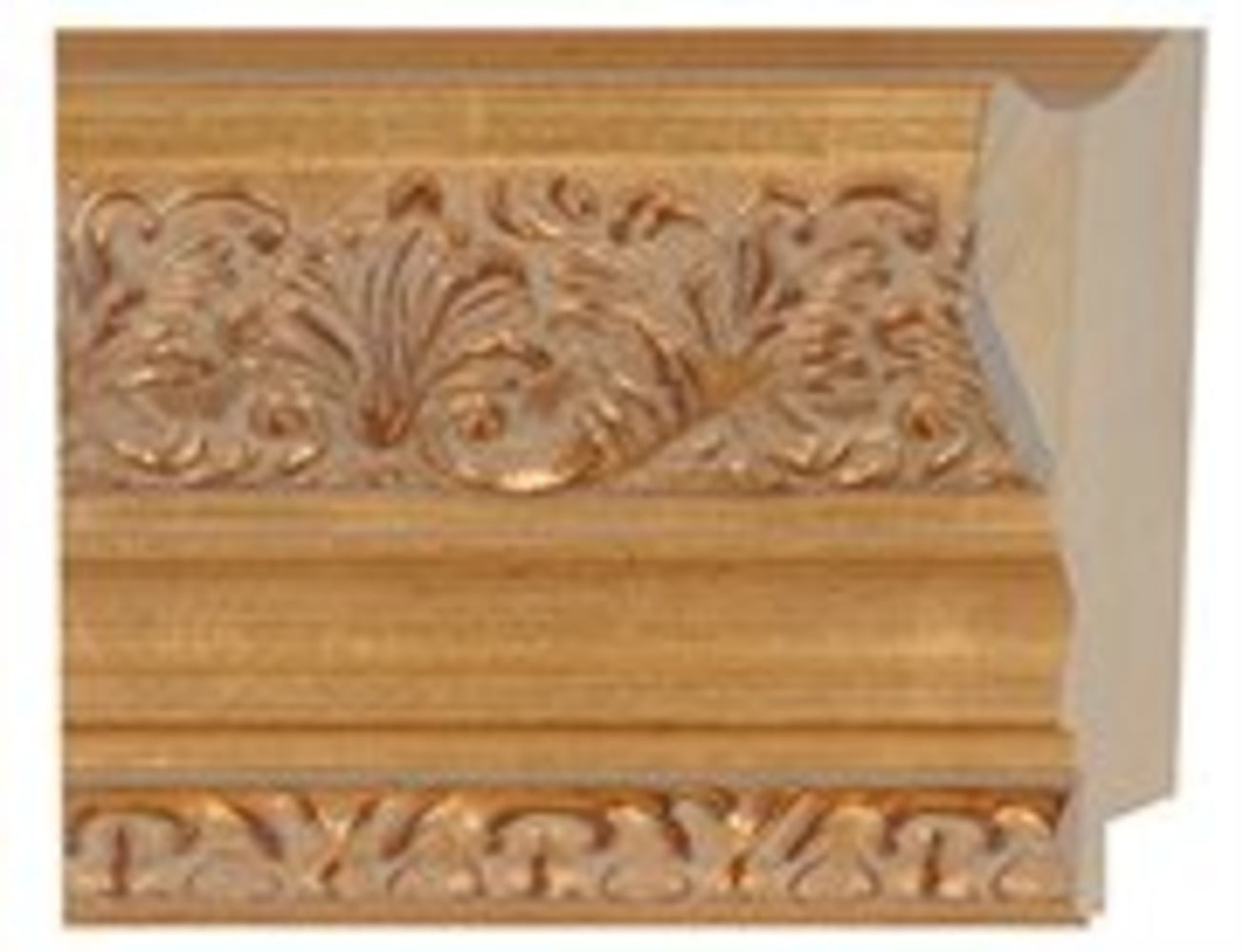 Picture Frame Moulding (Wood) 100Ft Bundle - Ornate Antique Gold Finish ...