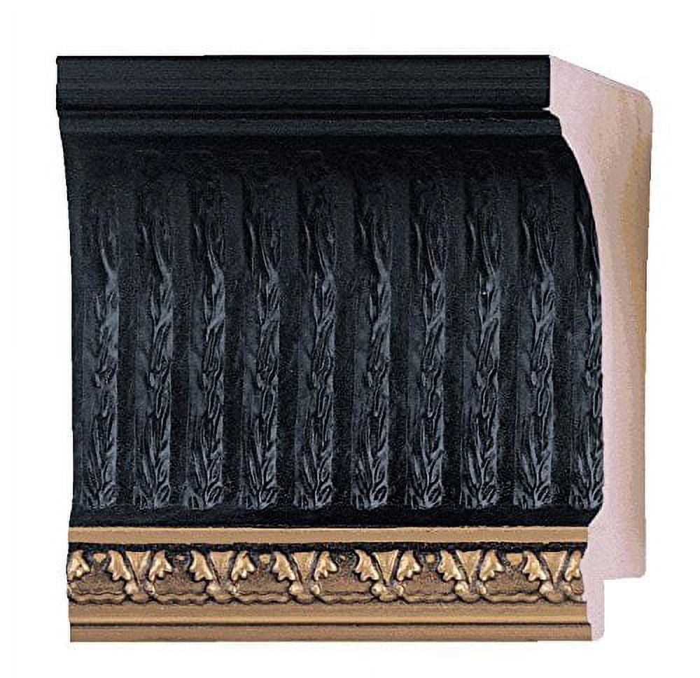 Picture Frame Moulding (Wood) 100Ft Bundle - Ornate Black Finish - 3 ...