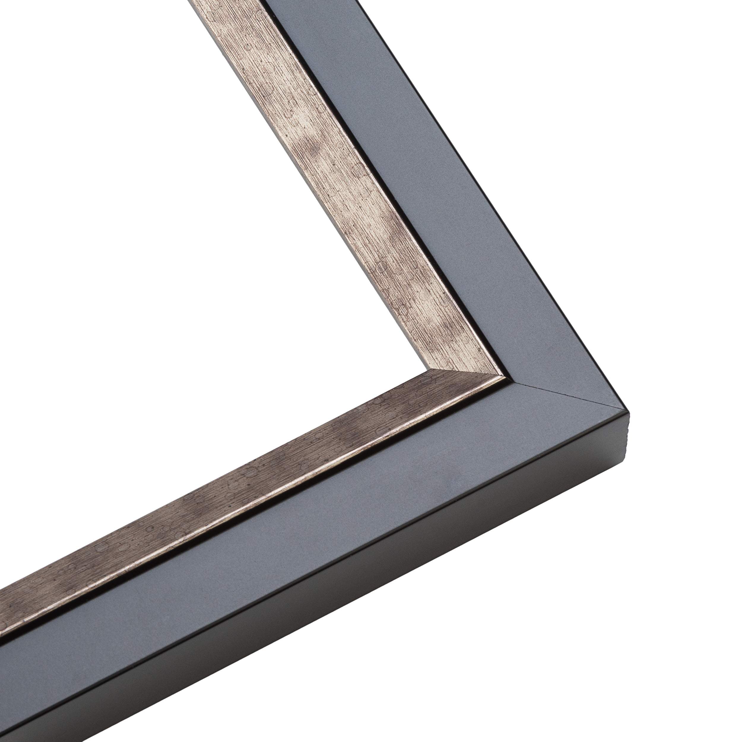 Picture Frame Moulding (Wood) 18Ft Bundle - Contemporary Pewter Finish ...