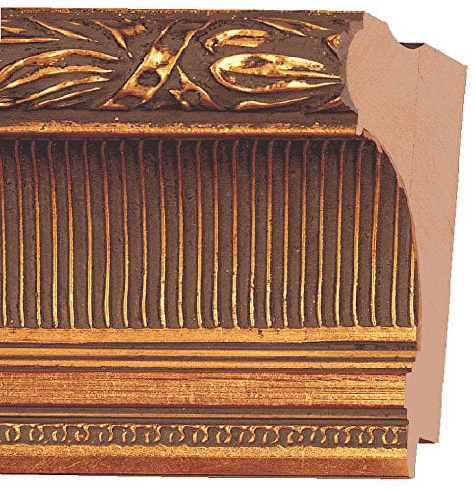Picture Frame Moulding (Wood) 18Ft Bundle - Ornate Antique Gold Finish ...