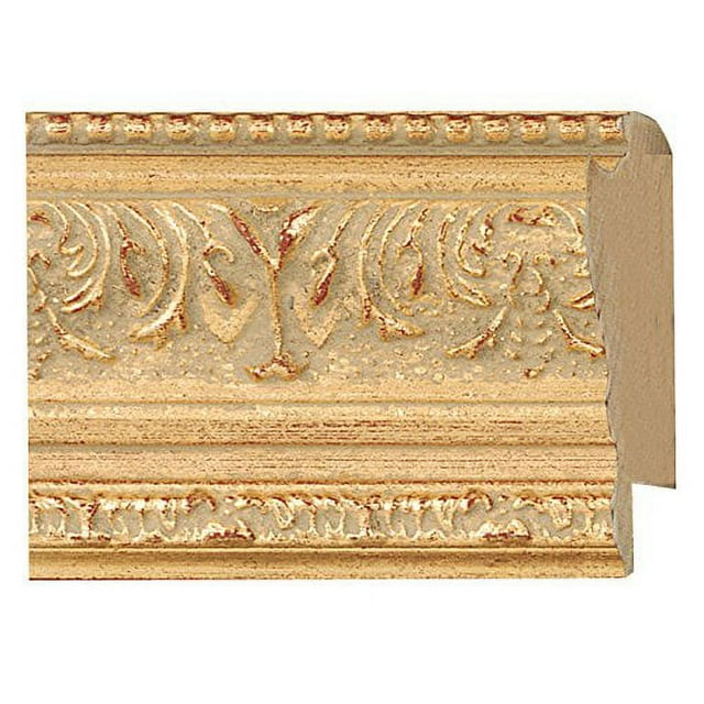 Picture Frame Moulding (Wood) 18Ft Bundle - Ornate Gold Finish - 1.625 ...
