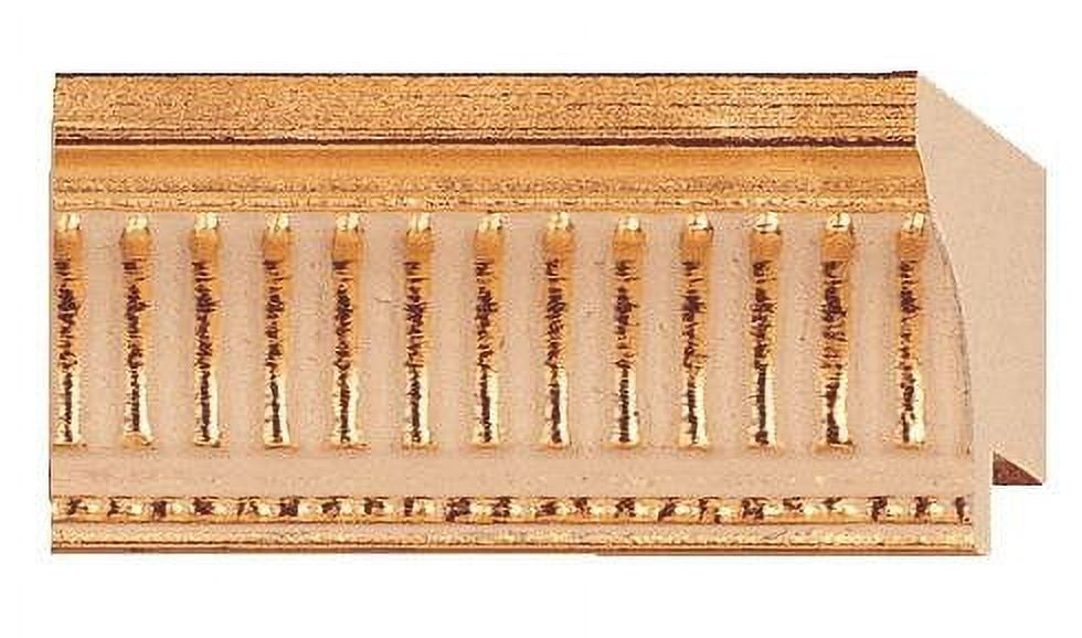 Picture Frame Moulding (Wood) 18Ft Bundle - Ornate Gold Finish - 1 ...