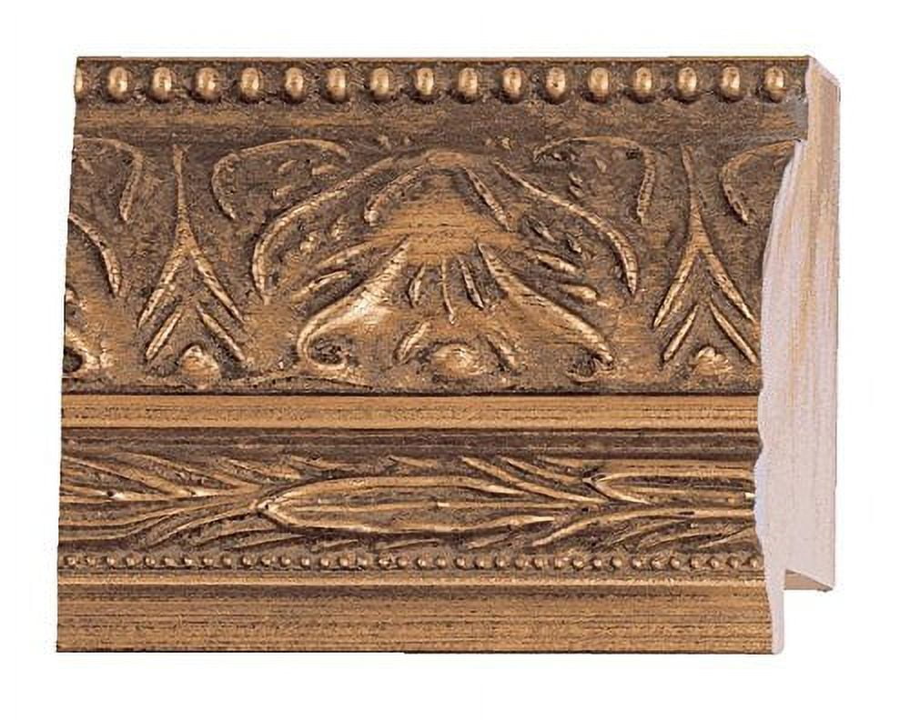 Picture Frame Moulding (Wood) 18Ft Bundle - Ornate Gold Finish - 2.5 ...