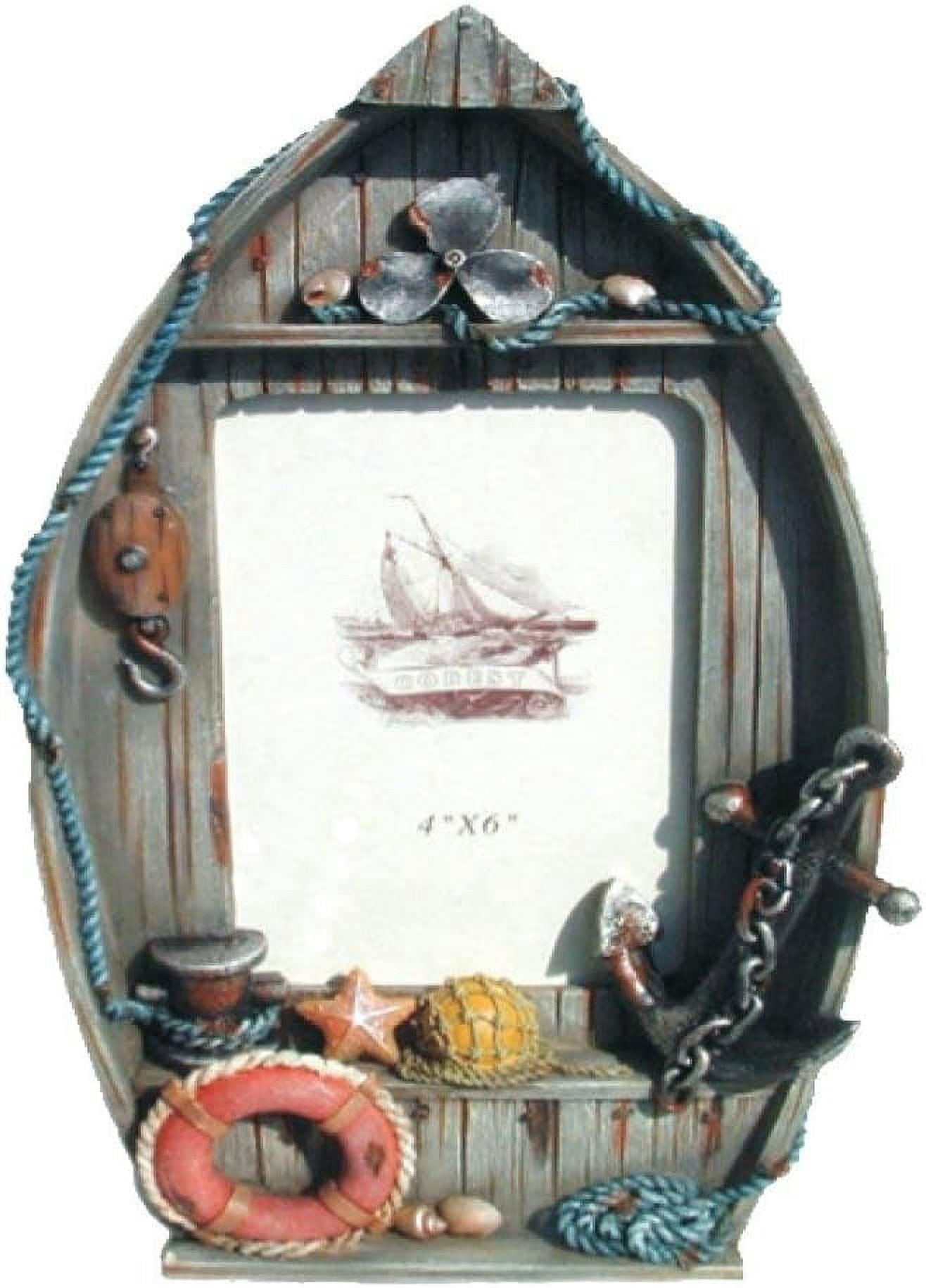 Picture Frame Nautical Themed Boat Photo Frames - Holds a 4" x 6" Print ...