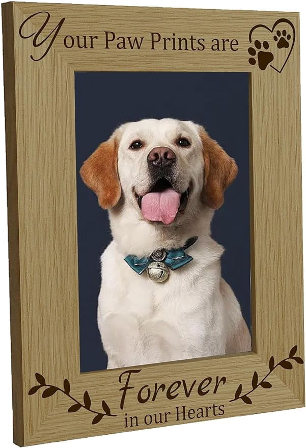 Picture Frame Pet Paws Wood Photo Frames Engraved Display Wooden ...