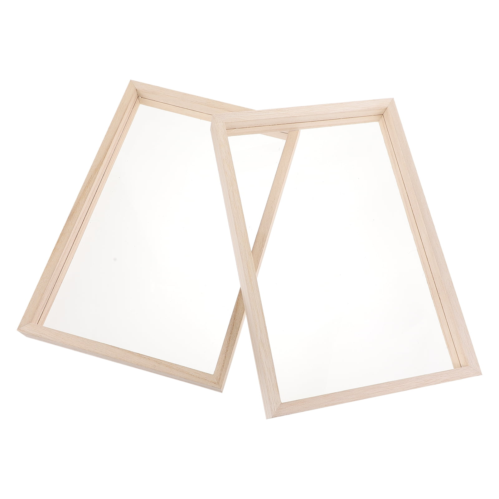 Picture Frame Rustic Frames Acrylic Painting 2 Sets Glass Wooden Clear ...