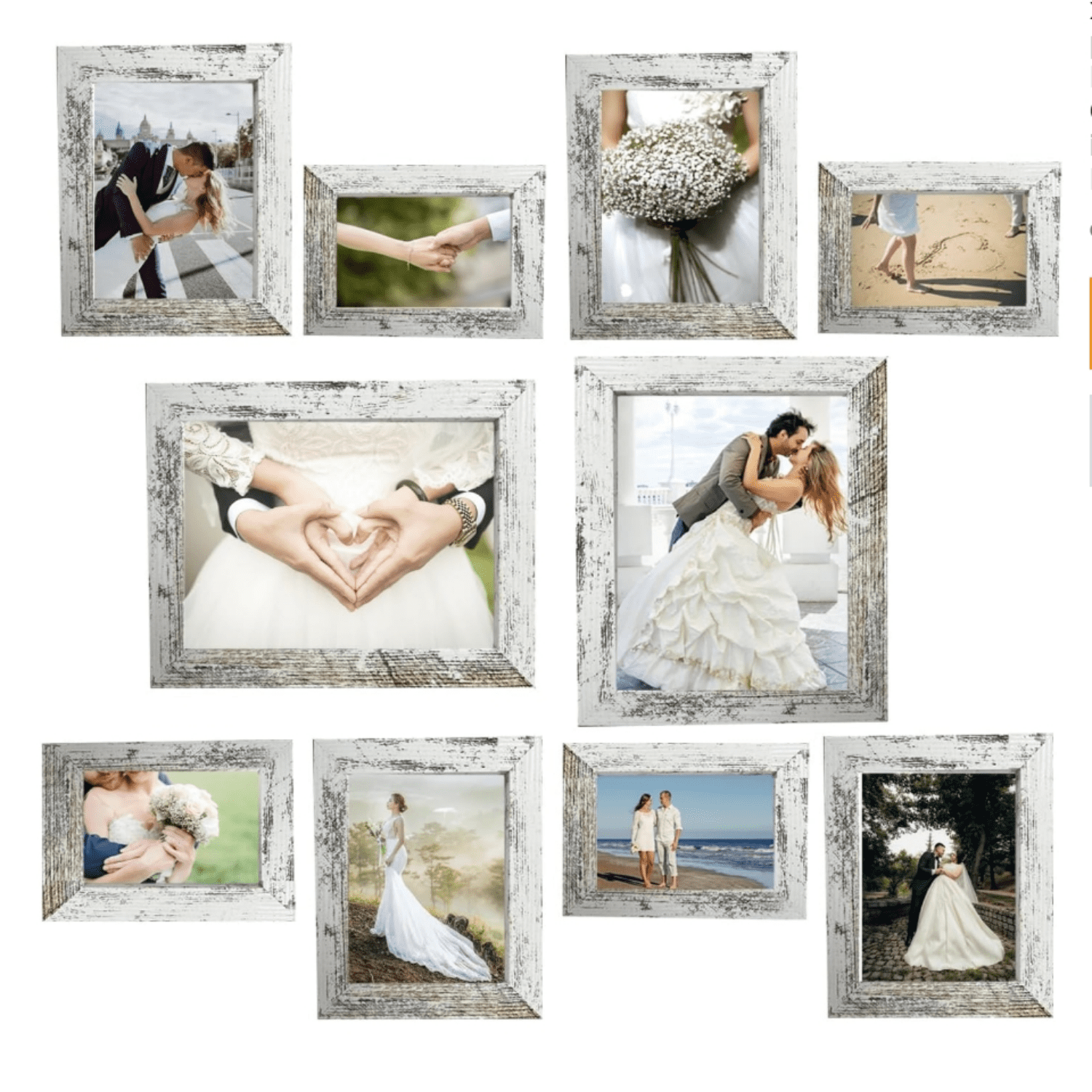 Picture Frame Set 10 pack, Farmhouse Photo Frames, Gallery Wall Frame ...