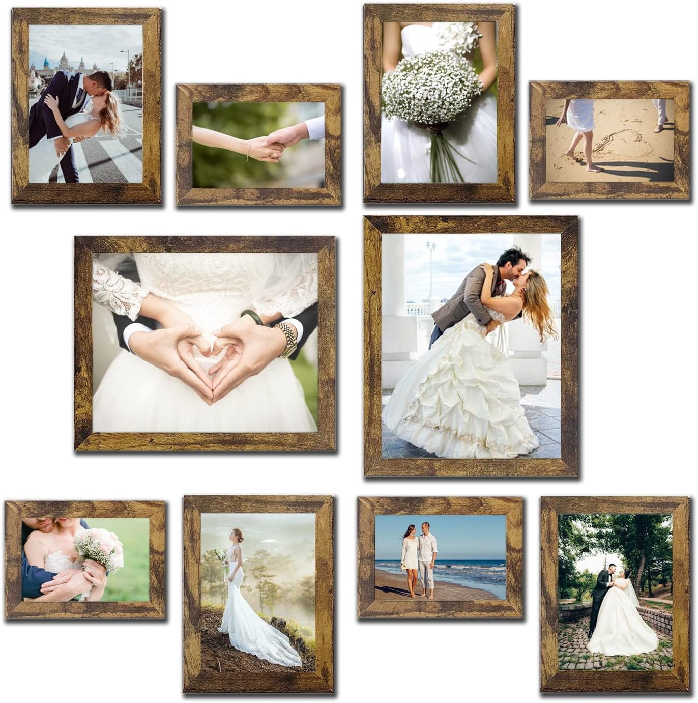 Picture Frame Set 10 pack, Farmhouse Photo Frames, Gallery Wall Frame ...