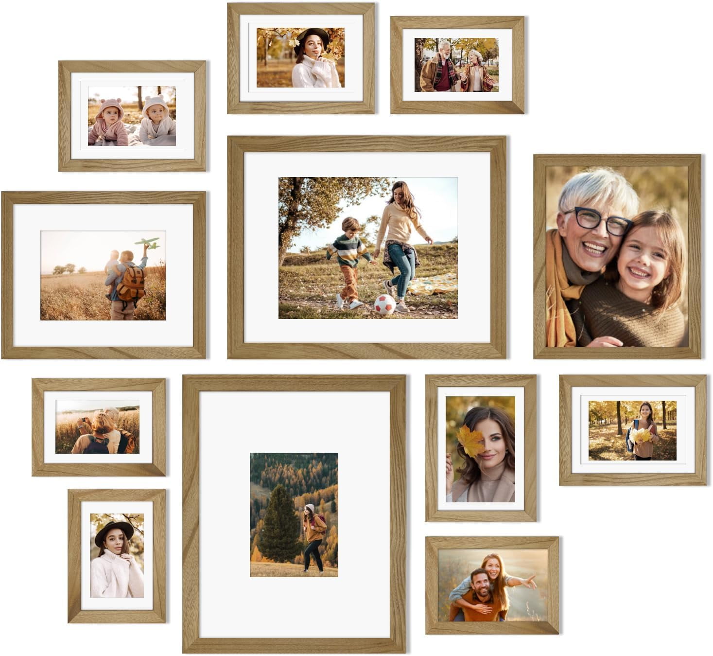 Picture Frame Set 12 Pack, Picture Frames Collage Wall Decor with Two ...
