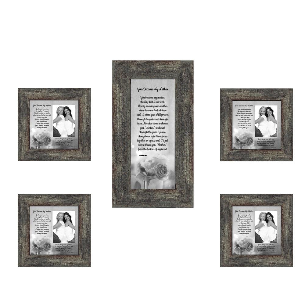 Picture Frame Set, 5 Piece Customizable Multi pack, 1-4x10, 4-4x4, for ...