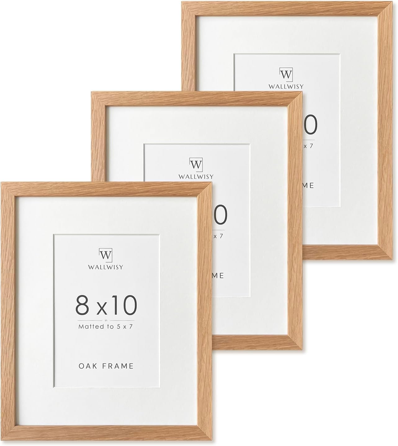 Picture Frame, Solid Oak Wood Photo Frame with Mat, Picture Frames for ...