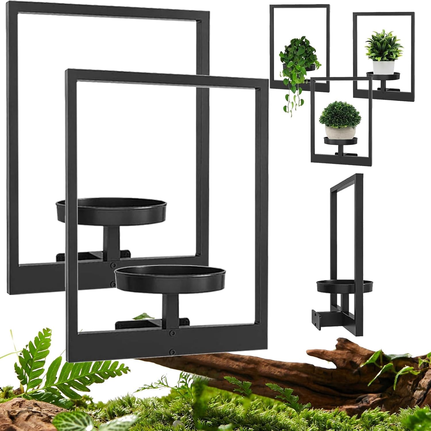 Picture Frame Wall Plant Holder, Plant Frame, Window Plant Shelves ...
