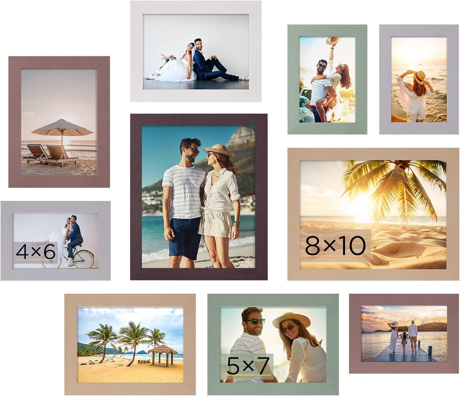 Picture Frames, 10 Pack Picture Frames Collage Wall Decor, Gallery Wall ...