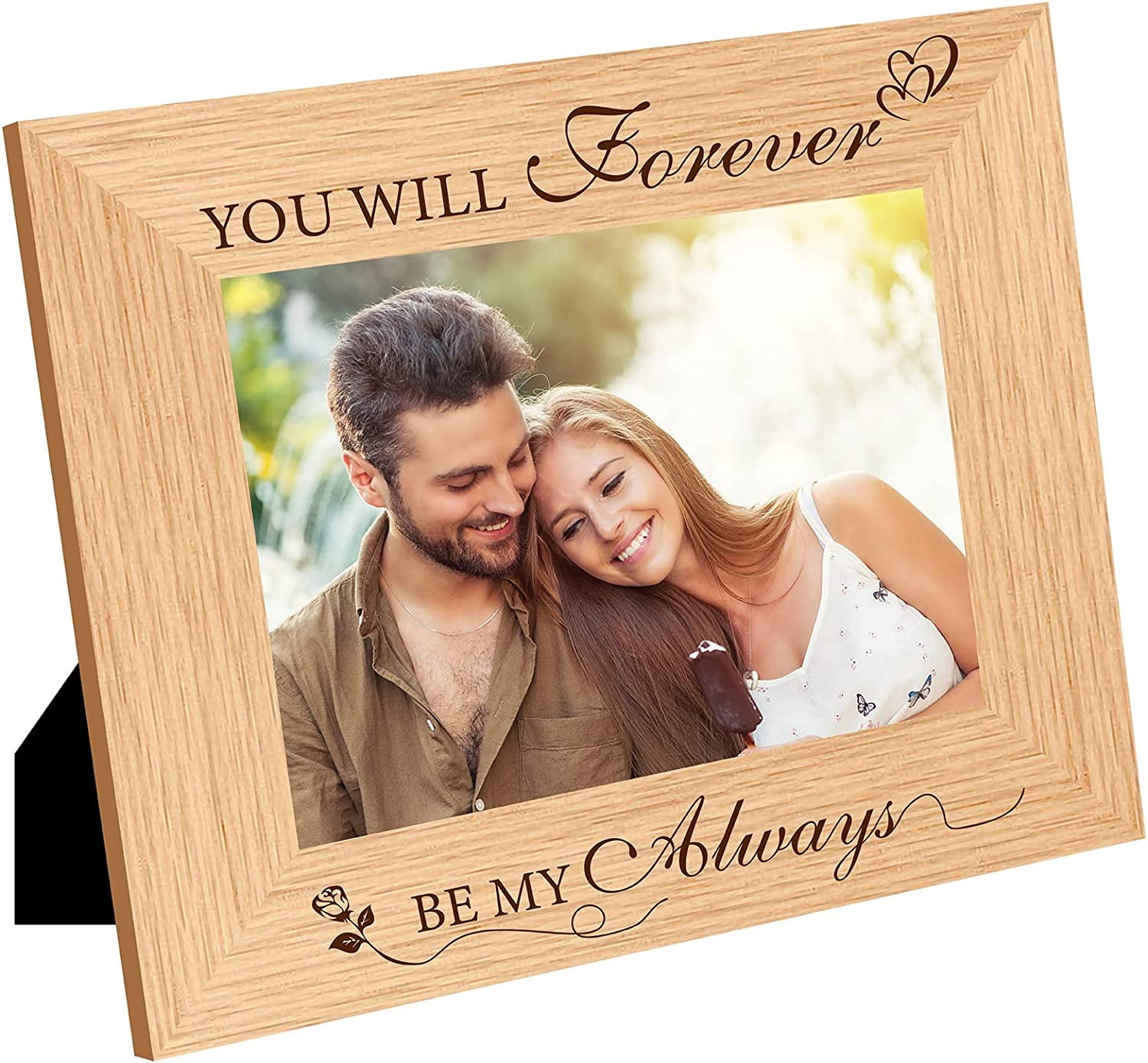 Picture Frames 6x8 Wooden Engraved Picture Frame Lover Rustic Photo ...
