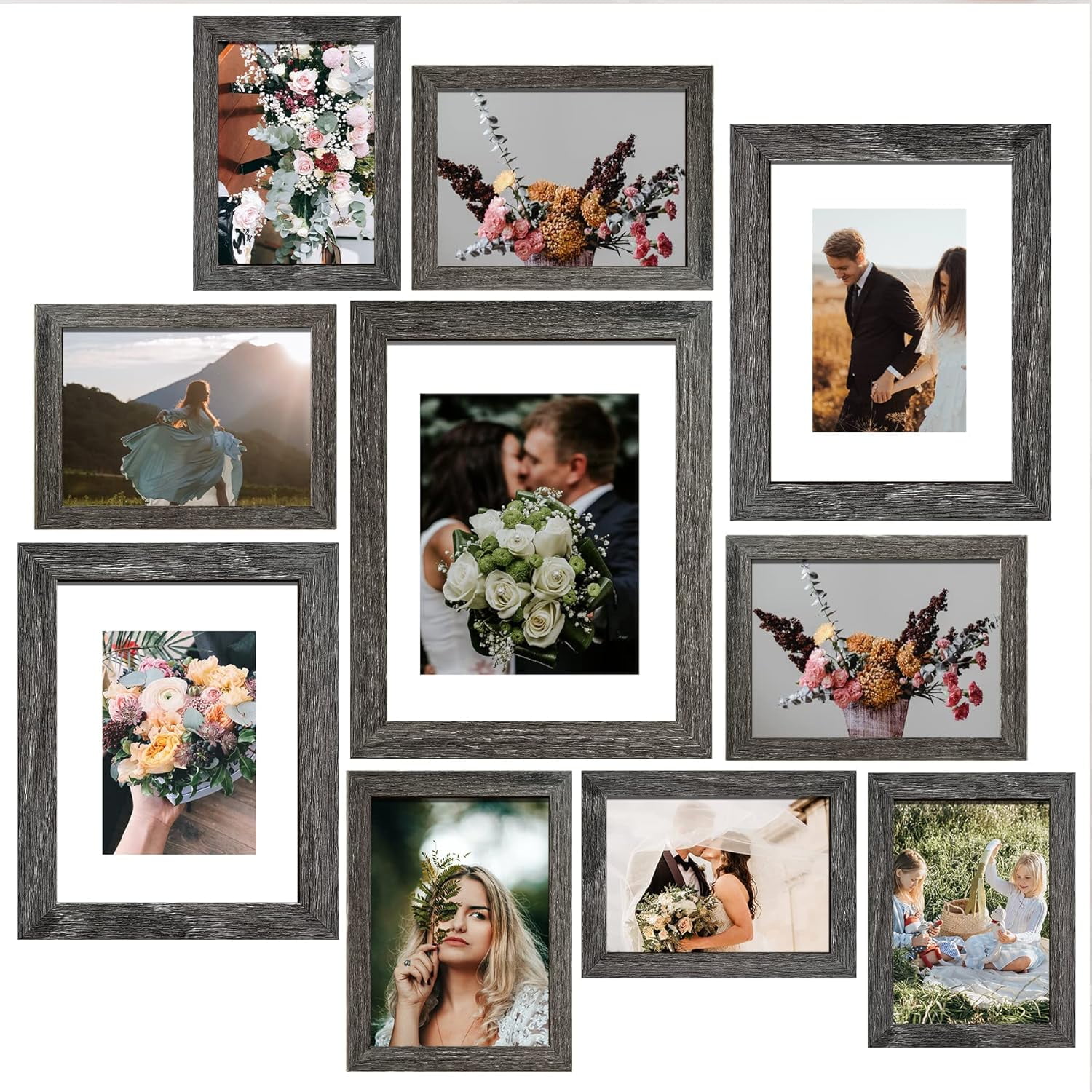 Picture Frames Collage, Gallery Wall Frame Set with 11x14 8x10 5x7 4x6 ...