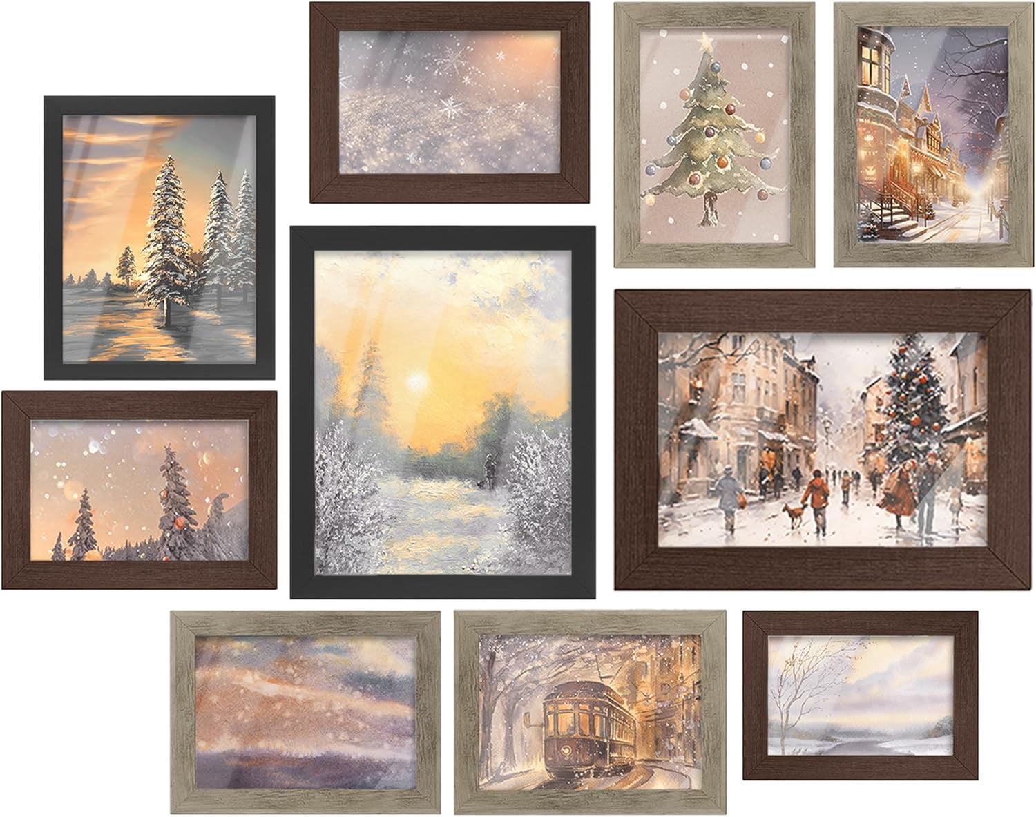 Picture Frames, Collage Picture Frames Set of 10, Two 8x10, Four 5x7 ...