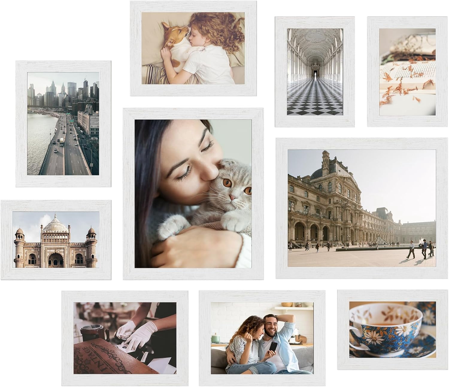 Picture Frames, Collage Picture Frames Set of 10, Two 8x10, Four 5x7 ...