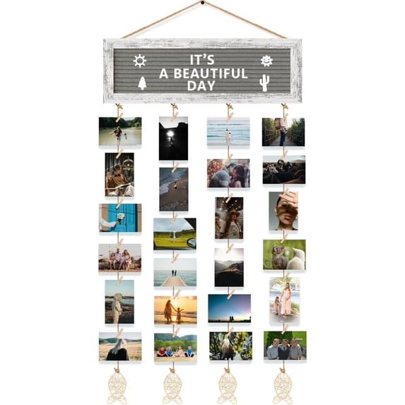Picture Frames Collage Wall Decor Hanging Photo Display,Felt Letter ...