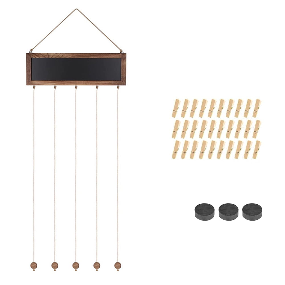 Picture Frames Collage Wall Decor Wooden String Ropes Hanging Photo ...