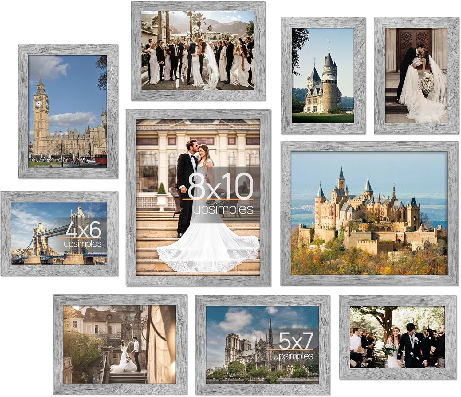 Picture Frames Collage Wall Decor for Mounting or Tabletop Display ...