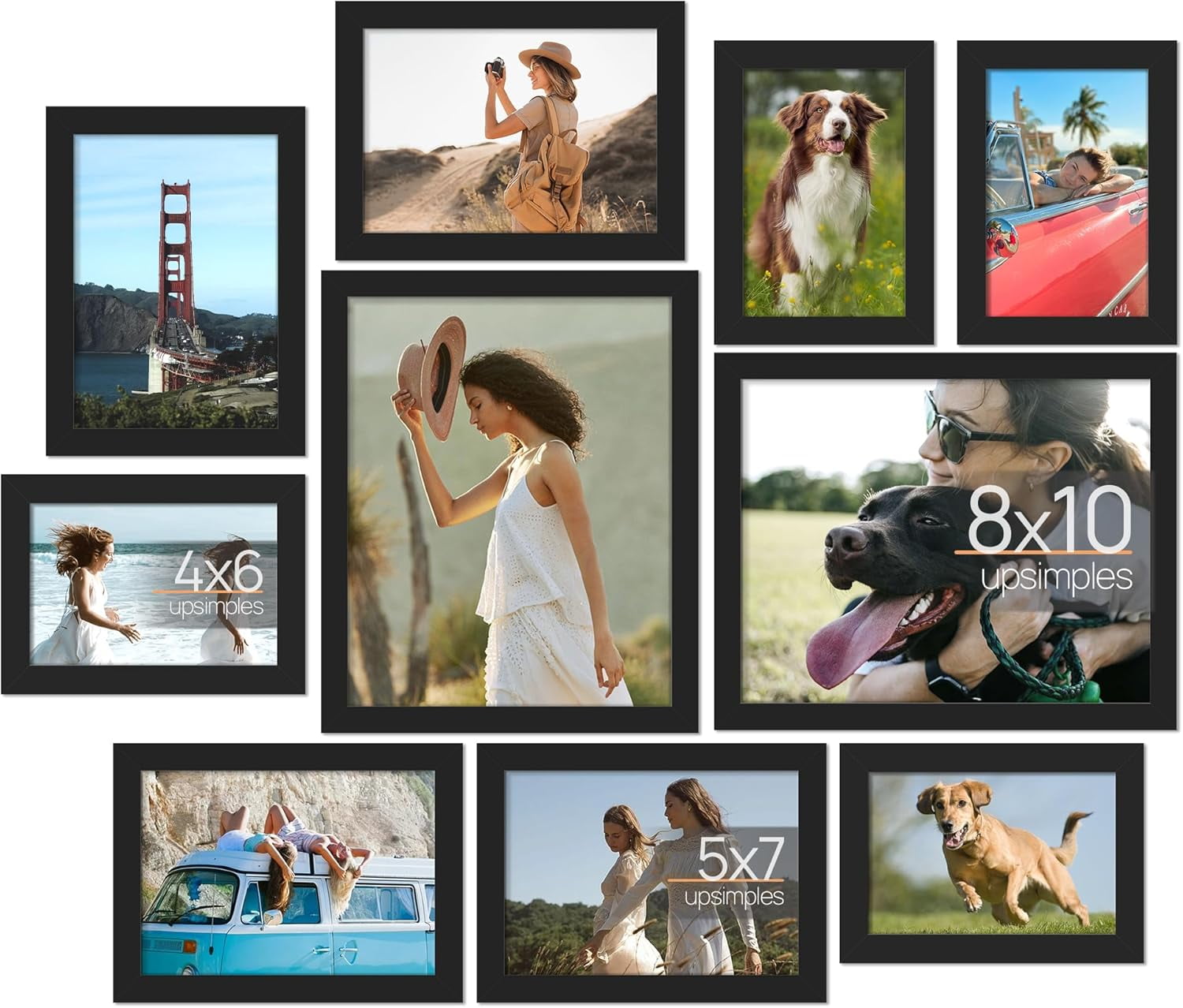 Picture Frames Collage Wall Decor for Mounting or Tabletop Display ...