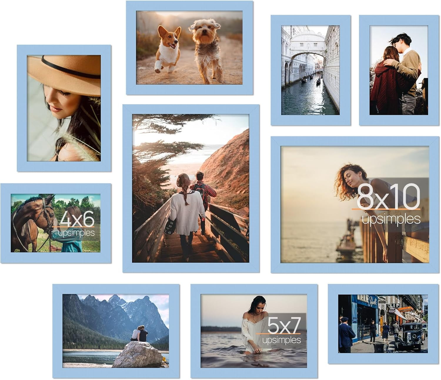 Picture Frames Collage Wall Decor for Mounting or Tabletop Display ...