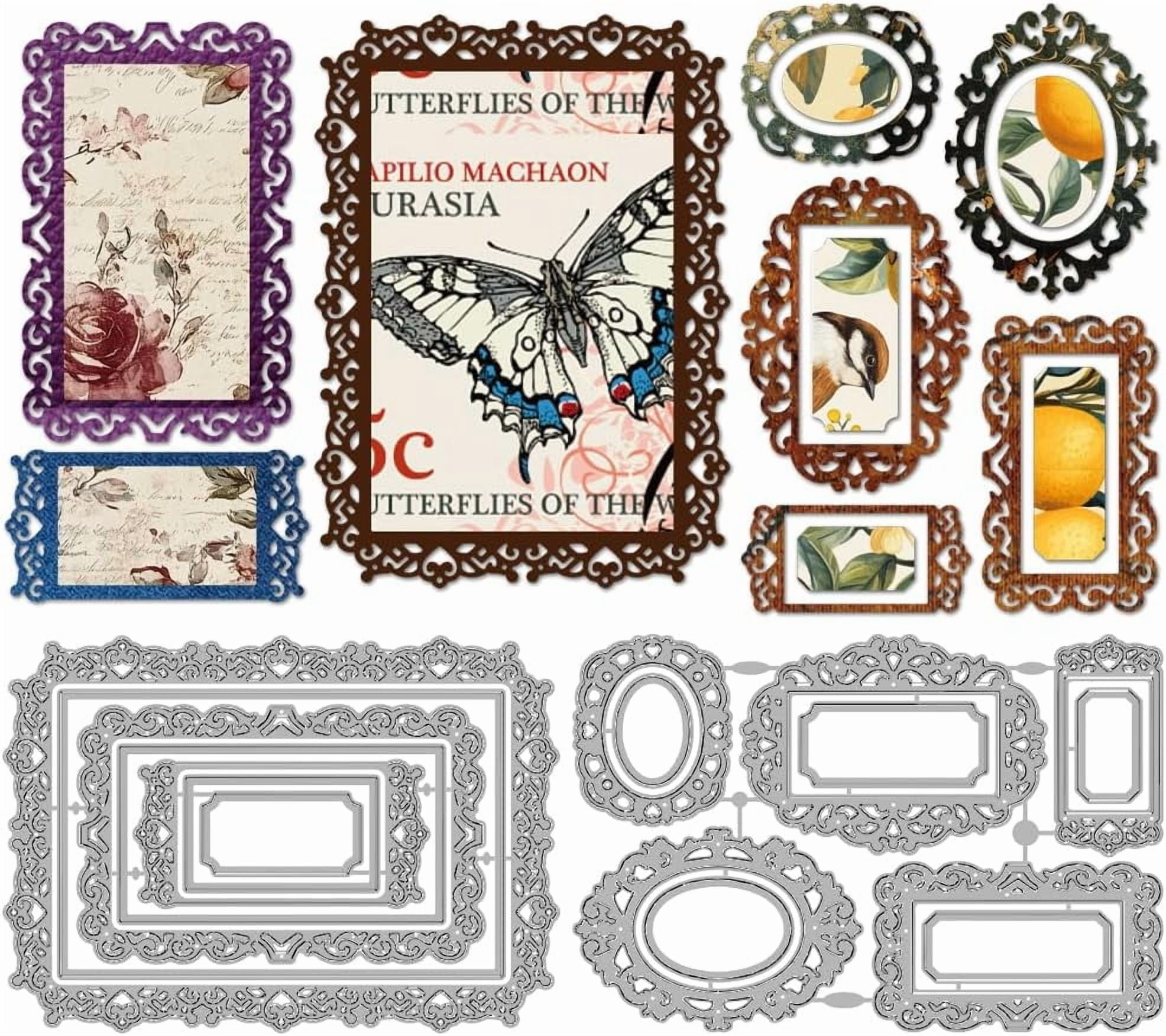 Picture Frames Metal Die Cuts Vintage Label Border Cutting Dies Stencil ...
