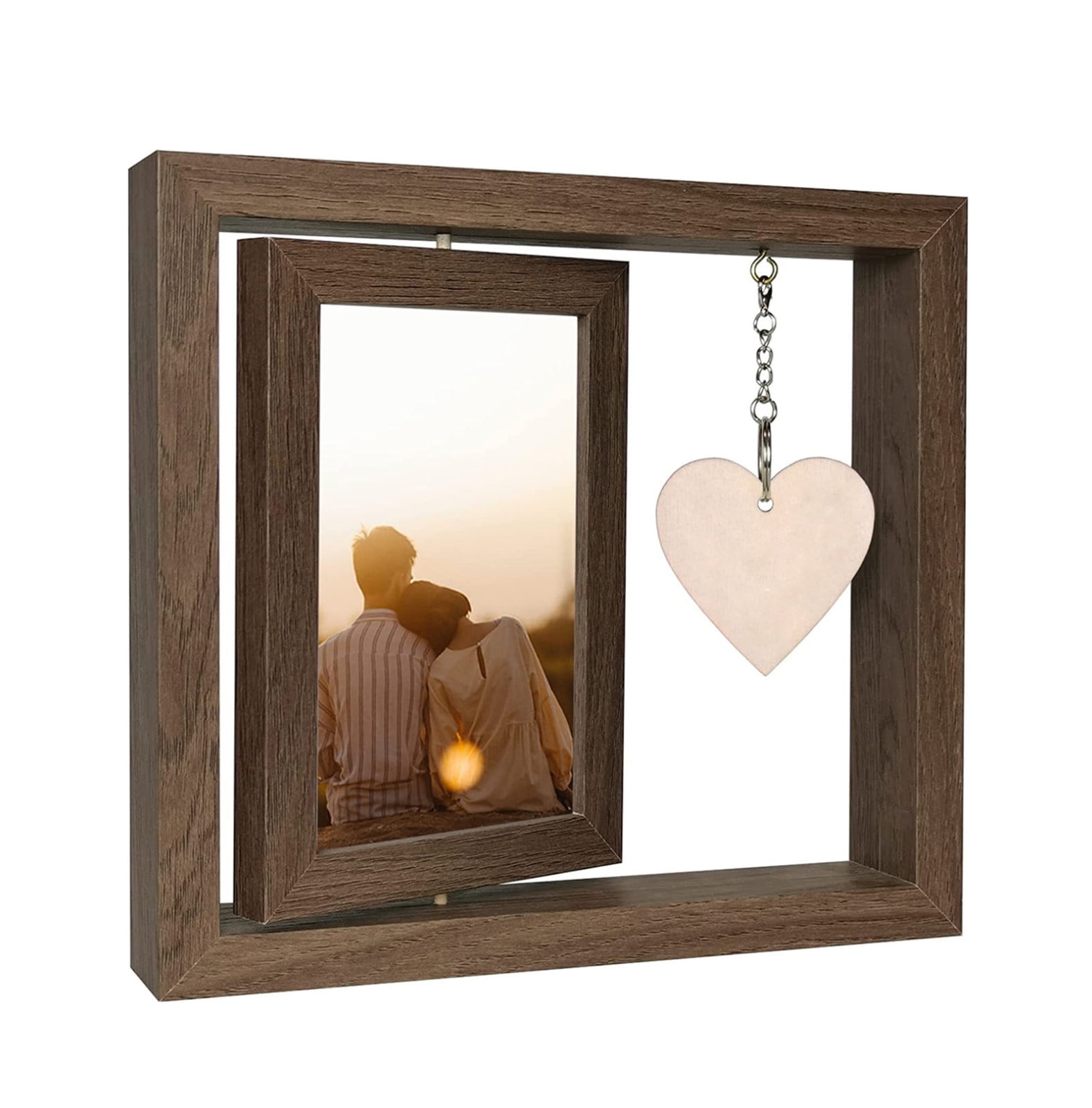 Clearance Picture Frames,Rotating Floating Photo Frames Double-Sided ...