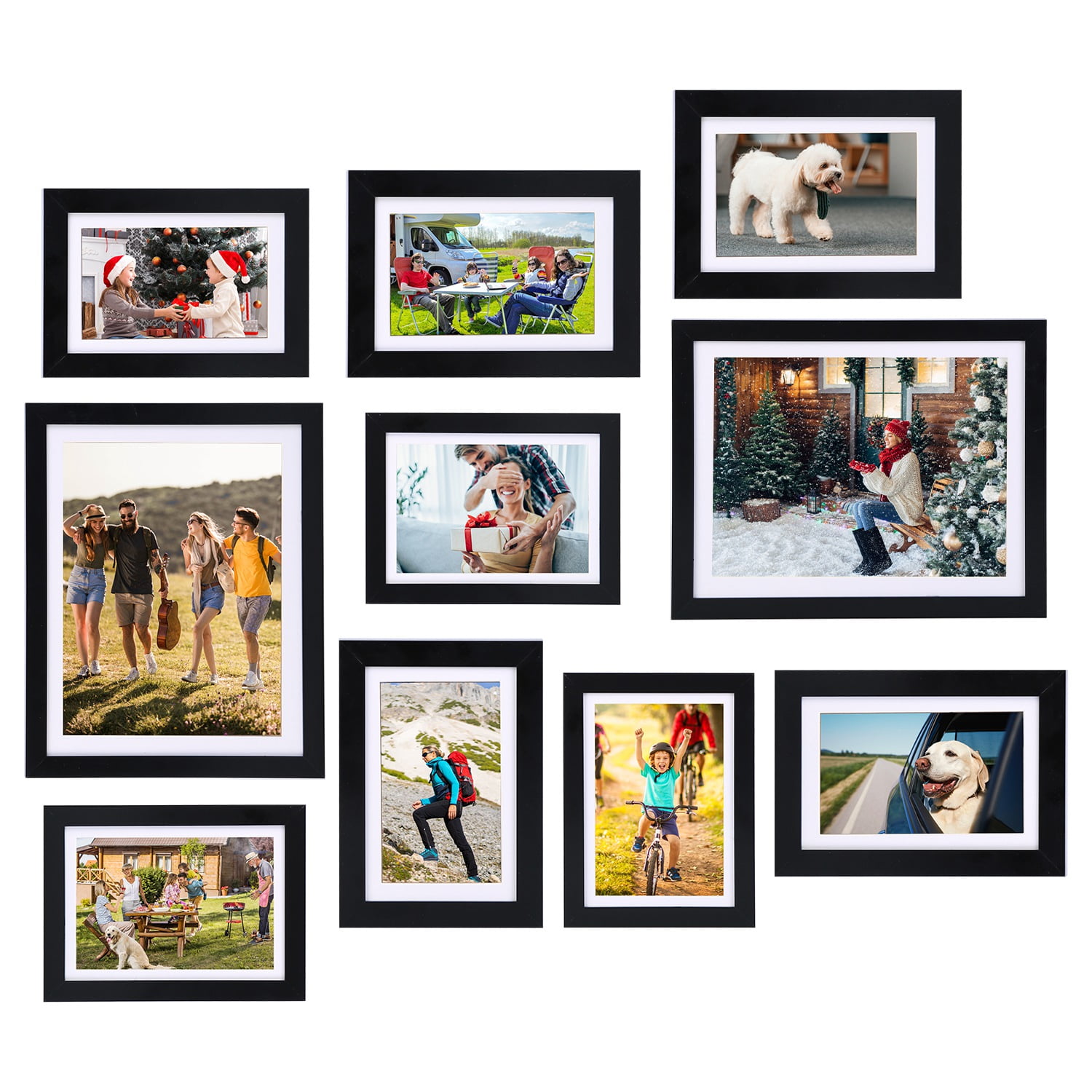 Picture Frames Set for Wall Decor TeqHome 10Pcs Gallery Collage Photo ...