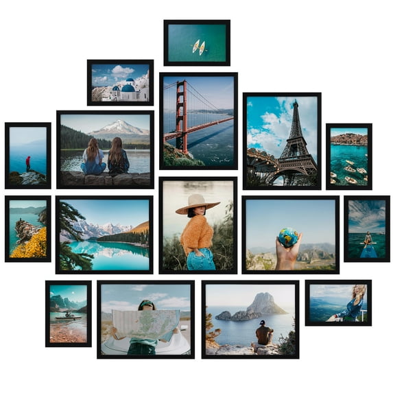 Picture Frames Set of 16 for Two Sizes Photos, 8pcs 8x10 and 8pcs 4x6 ...