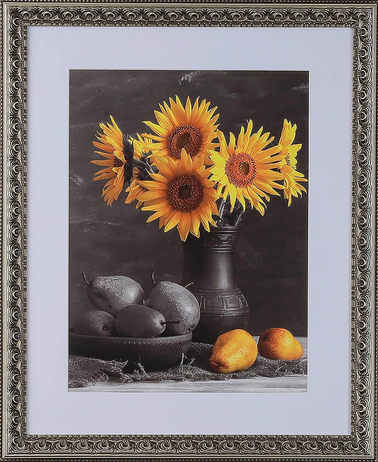 Picture Frames Set of 2. 1-3/8" Polystyrene Modern Antique Silver 12x12 ...