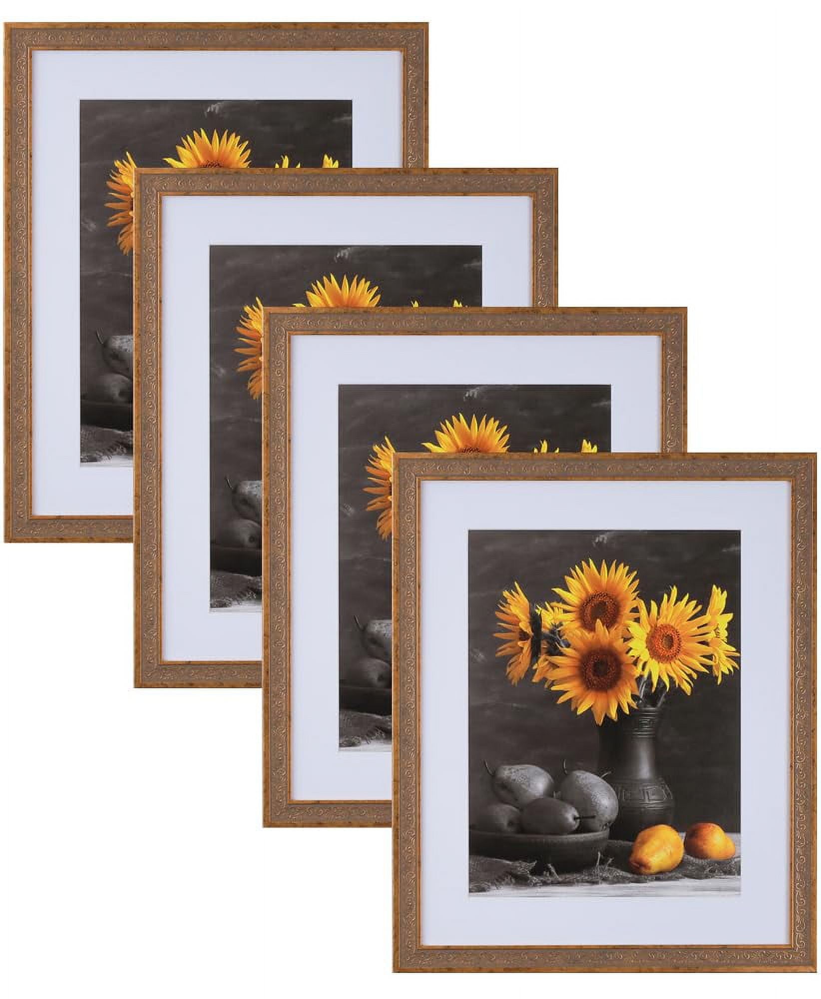 Picture Frames Set of 4. 1-1/4" Polystyrene Renaissance Ornate Red ...