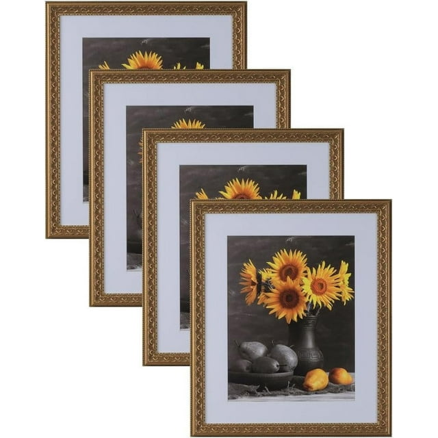 Picture Frames Set of 4. 1-3/8" Polystyrene Modern Antique Gold 20x28 ...
