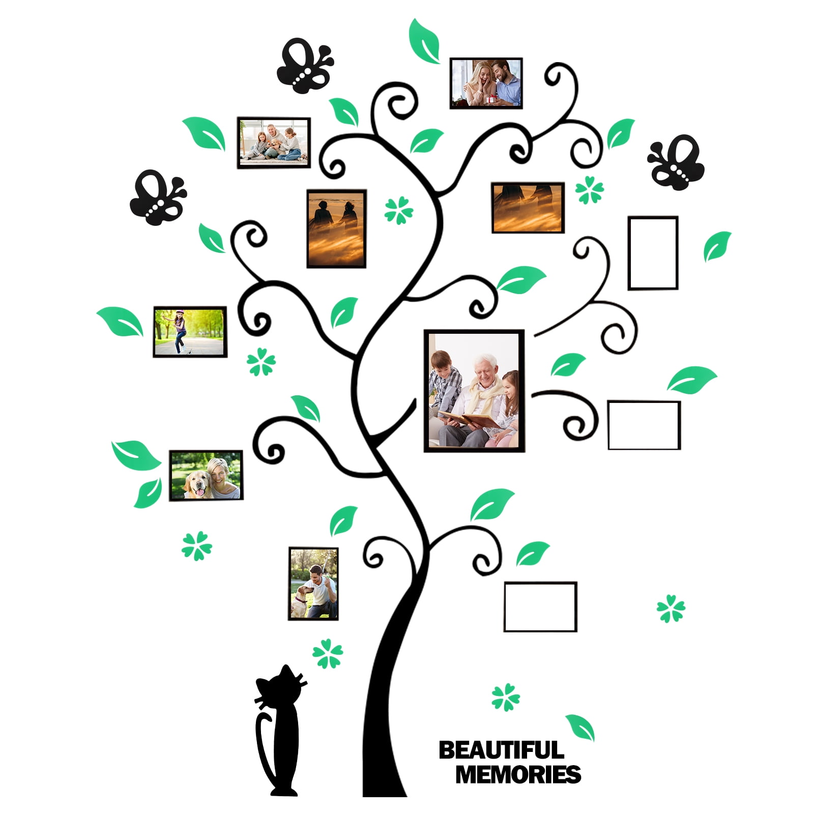 Picture Frames Tree Acrylic Picture Wall Decor DIY Wall Photo Frames ...