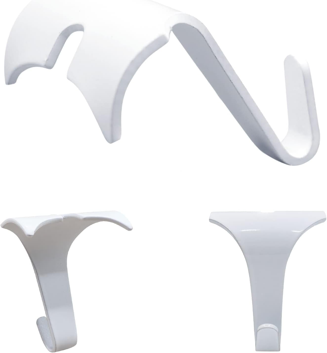 Picture Hang Solutions - 8-lb Capacity White Picture Rail Molding Hooks ...